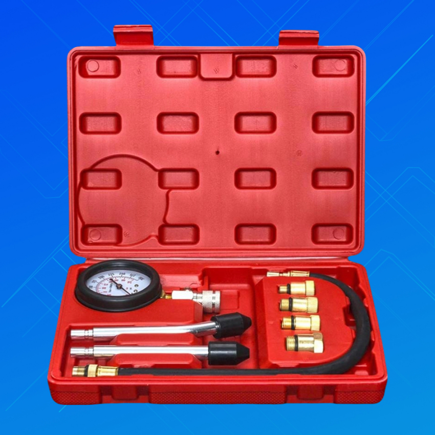 8 PCS Engine Cylinder Compression Tester Kit Auto Tool Meter, Gas ...