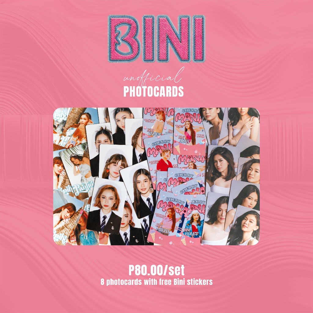 BINI PHOTOCARDS | fanmade (unofficial) | Shopee Philippines