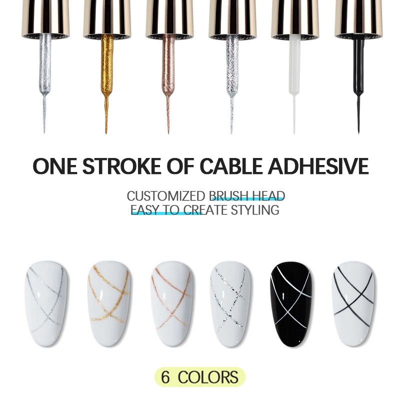 10ml Nail Art Design Line Gel Liner Gel Nail Art Polish Ultra-fine ...