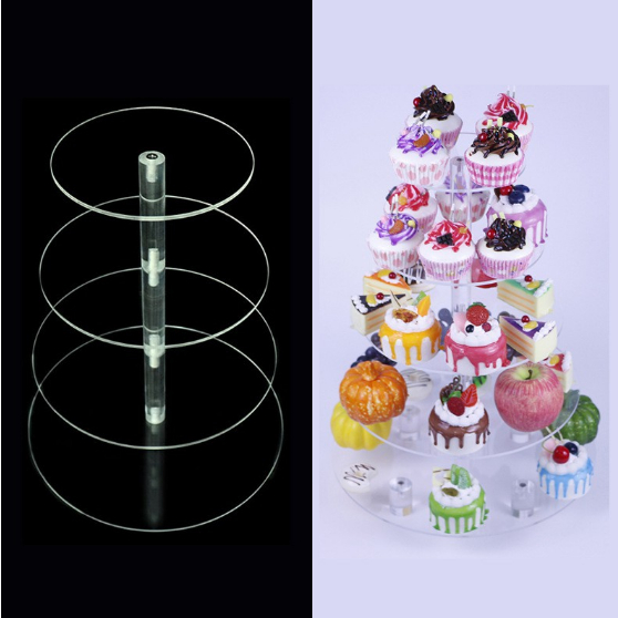 3/4/5 Tier Acrylic Cupcake Stand Dessert Buffet Display Serveware ...