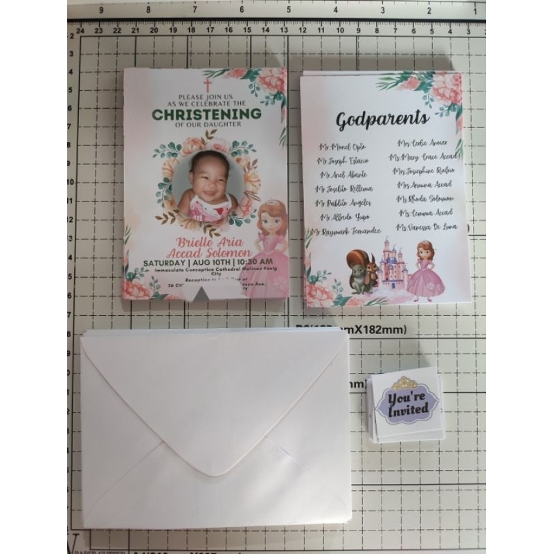 BIRTHDAY / CHRISTENING INVITATION 3R/4R SIZE | Shopee Philippines