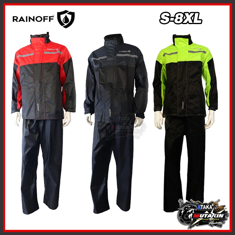RAINOFF Green/Red/Black/Grey Raincoat S-8XL Suit Rainproof Universal ...