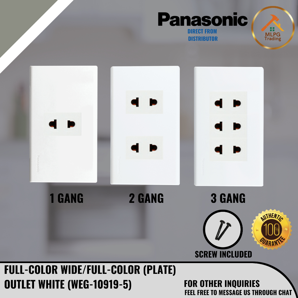 Panasonic Wide Series Full Color White - Universal Receptacle Outlet ...