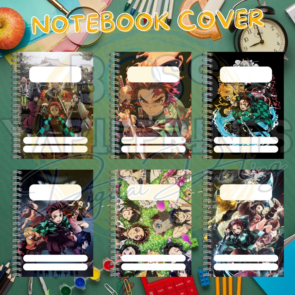 DEMONS SLAYER TRENDING DESIGN FOR PERSONALIZED NOTEBOOK COVER WITH NAME ...