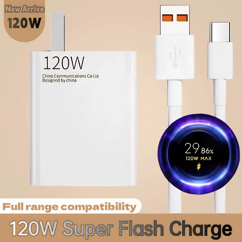 type c charger fast charging 120W Super Fast charger For Huawei Xiaomi ...