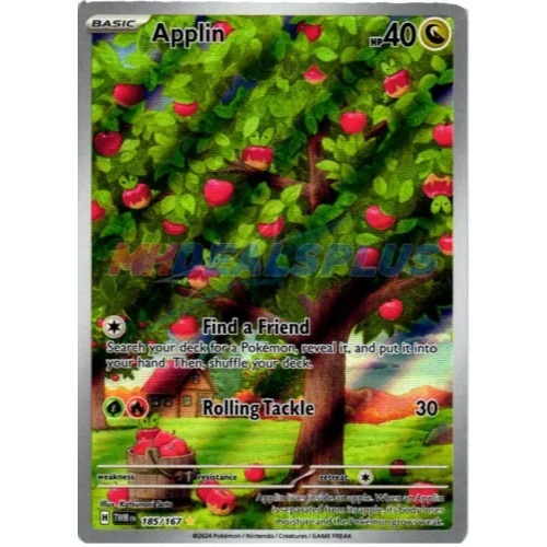 Pokemon TCG Applin 185/167 Twilight Masquerade TWM Full Art ...