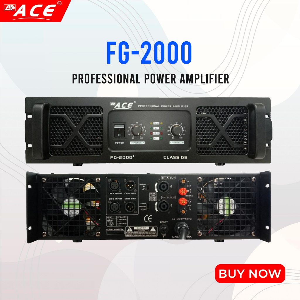 ACE FG-2000 Professional Power Amplifier | Shopee Philippines