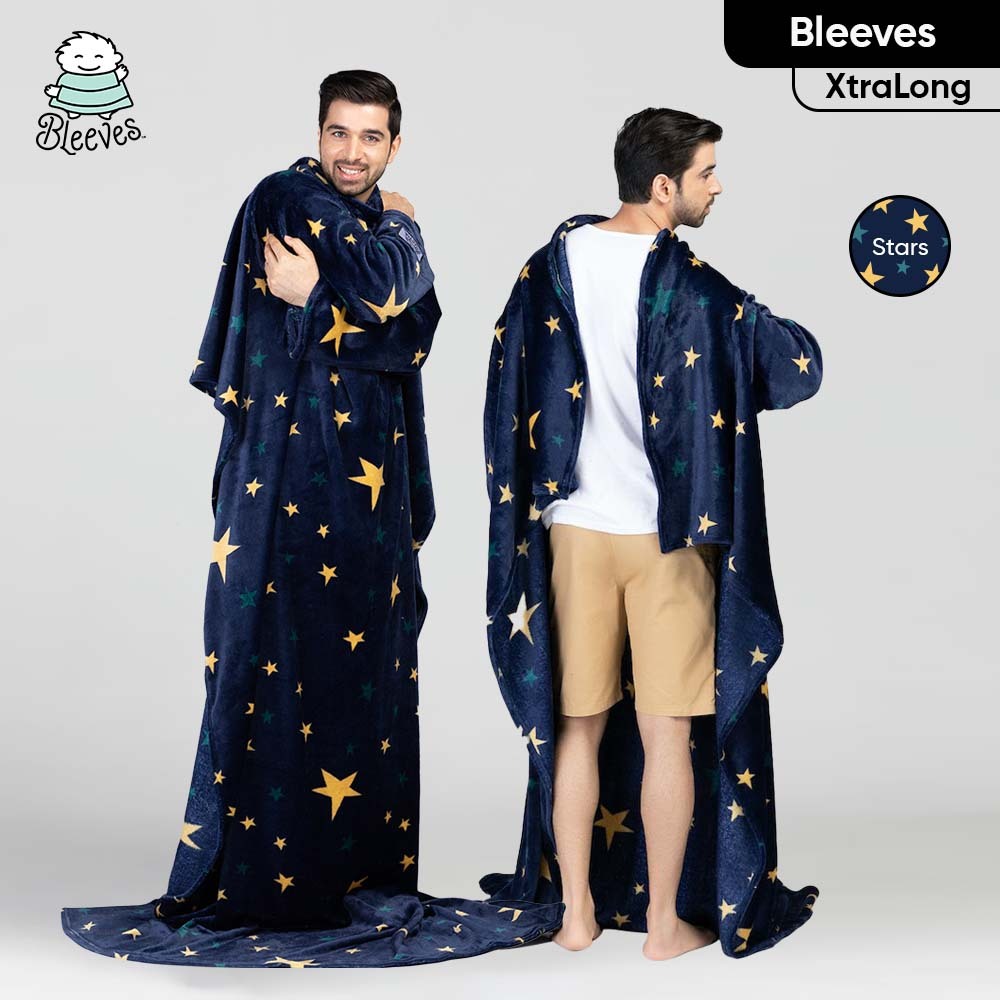 Bleeves® | Stars Bleeves XtraLong Wearable Blanket for Men and Women ...