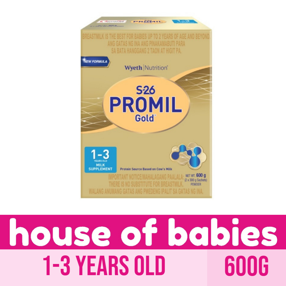 S-26 PROMIL GOLD THREE 600g for 1-3 Years Old Milk Supplement | Shopee ...