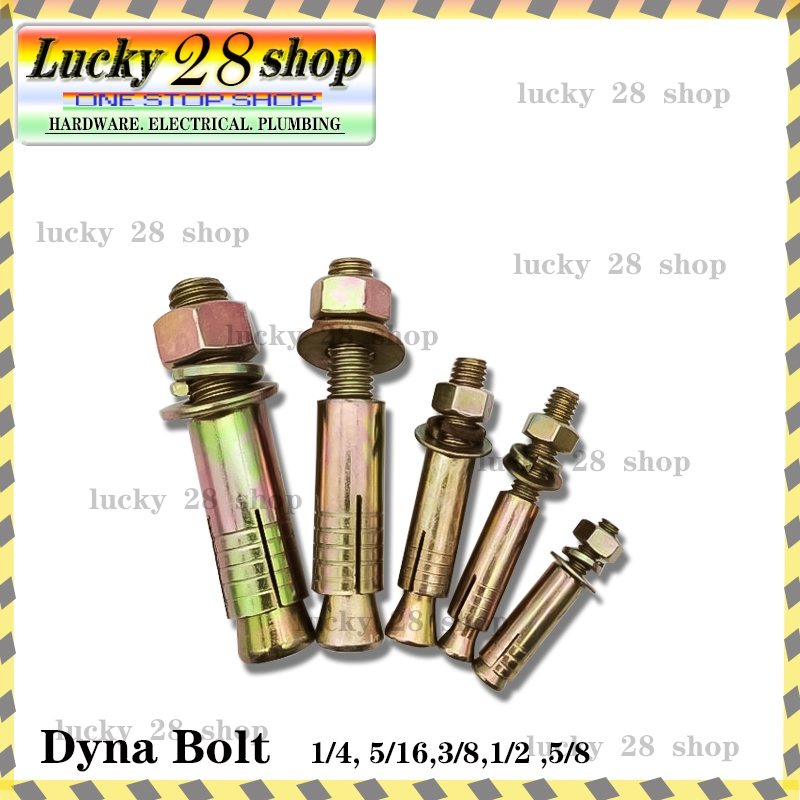 DYNA EXPANSION BOLT FOR CONCRETE 1/4" (50MM), 5/16" (65MM), 3/8" (75MM ...