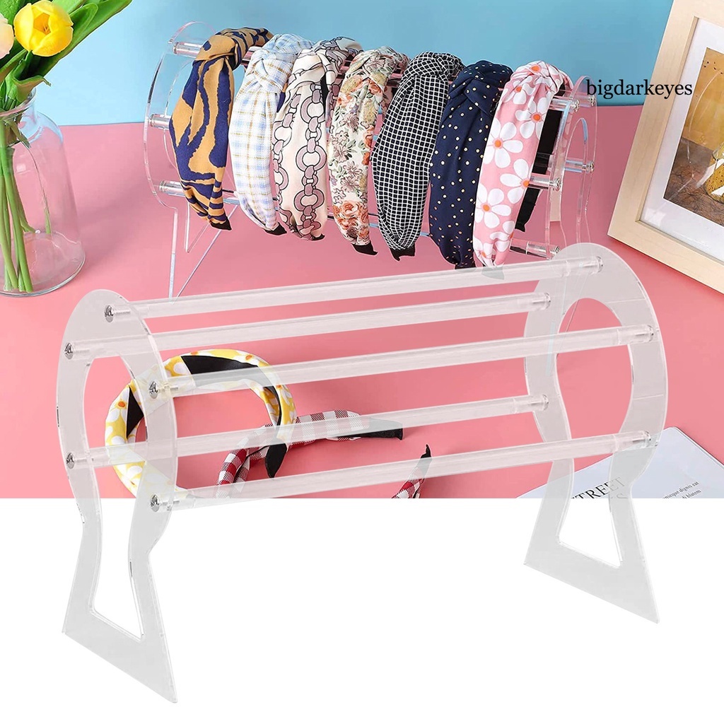 1 Set Transparent Headband Holder Easy to Assemble Acrylic Girl Women ...