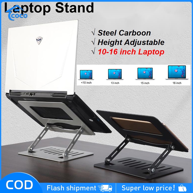 Laptop Stand Aluminum Computer Lifter Portable Folding Stand adjustable ...