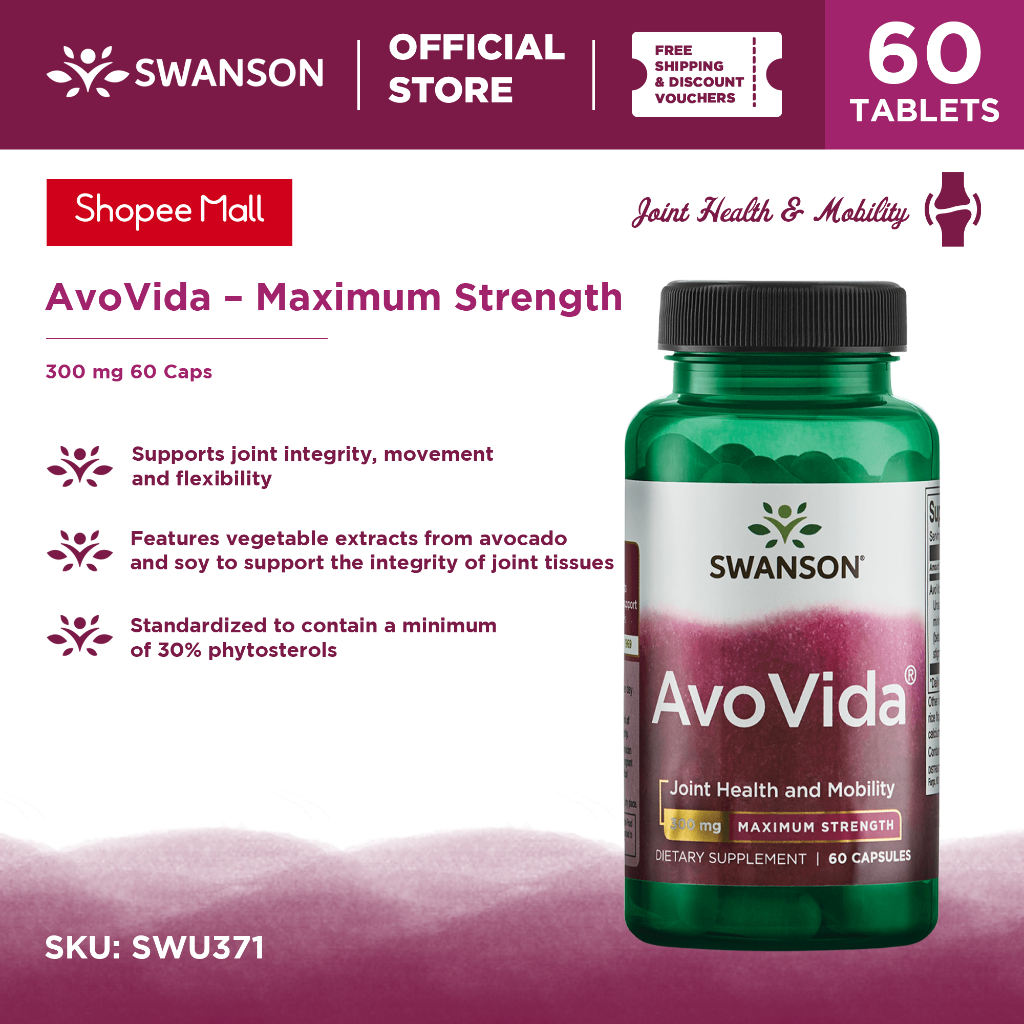 Swanson AvoVida, Maximum Strength, 300 mg, 60 Capsules | Shopee Philippines