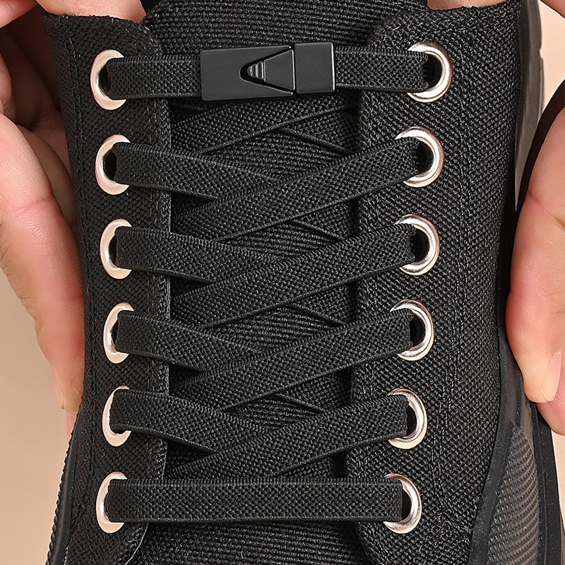 LY.1 pair shoelaces No Tie ShoeLaces Press Lock Shoe laces Without Ties ...