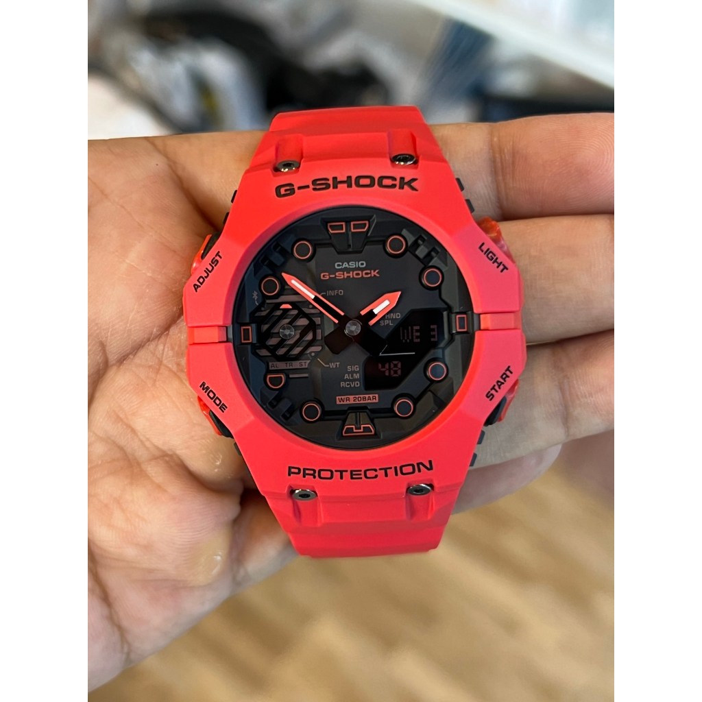 ORIGINAL G-SHOCK Analog Smartphone Link Red Resin Band Watch GA-B001-4A / G-SHOCK GA-B001-4A ...