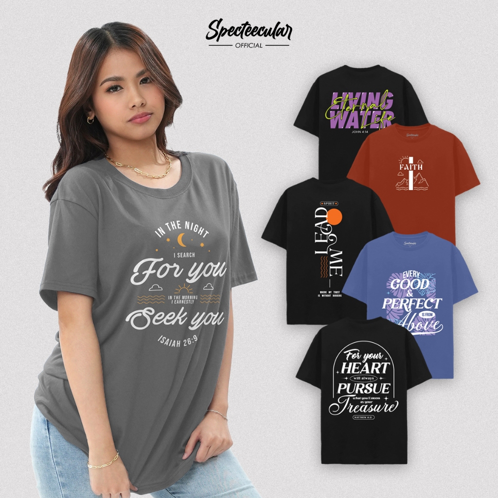 Specteecular Bible Verse Round Neck Shirt Men Womens Tshirt Tops ...