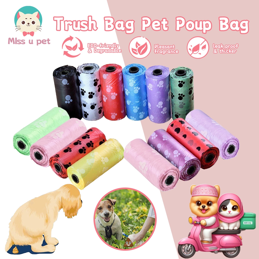 Dog garbage bag Pet Trash Pet Garbage Disposable Trash Refill Plastic ...