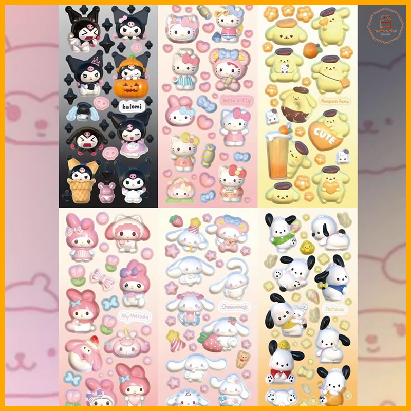 CHO⭐Sanrio 3D Modeling Sticker Girl Cartoon Hand Ledger Photo Album ...