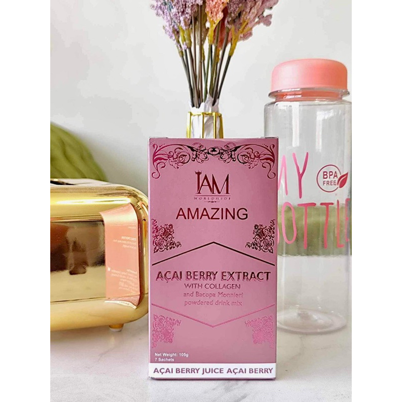 IAM Amazing Acai Berry with Collagen and Bacopa Monierri Powdered Drink ...