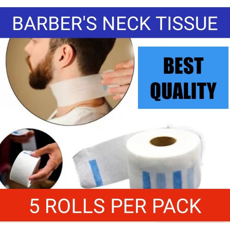 5 ROLLS BARBERS NECK PAPER ( Barber Neck Tissue ) Haircut Collar Paper ...