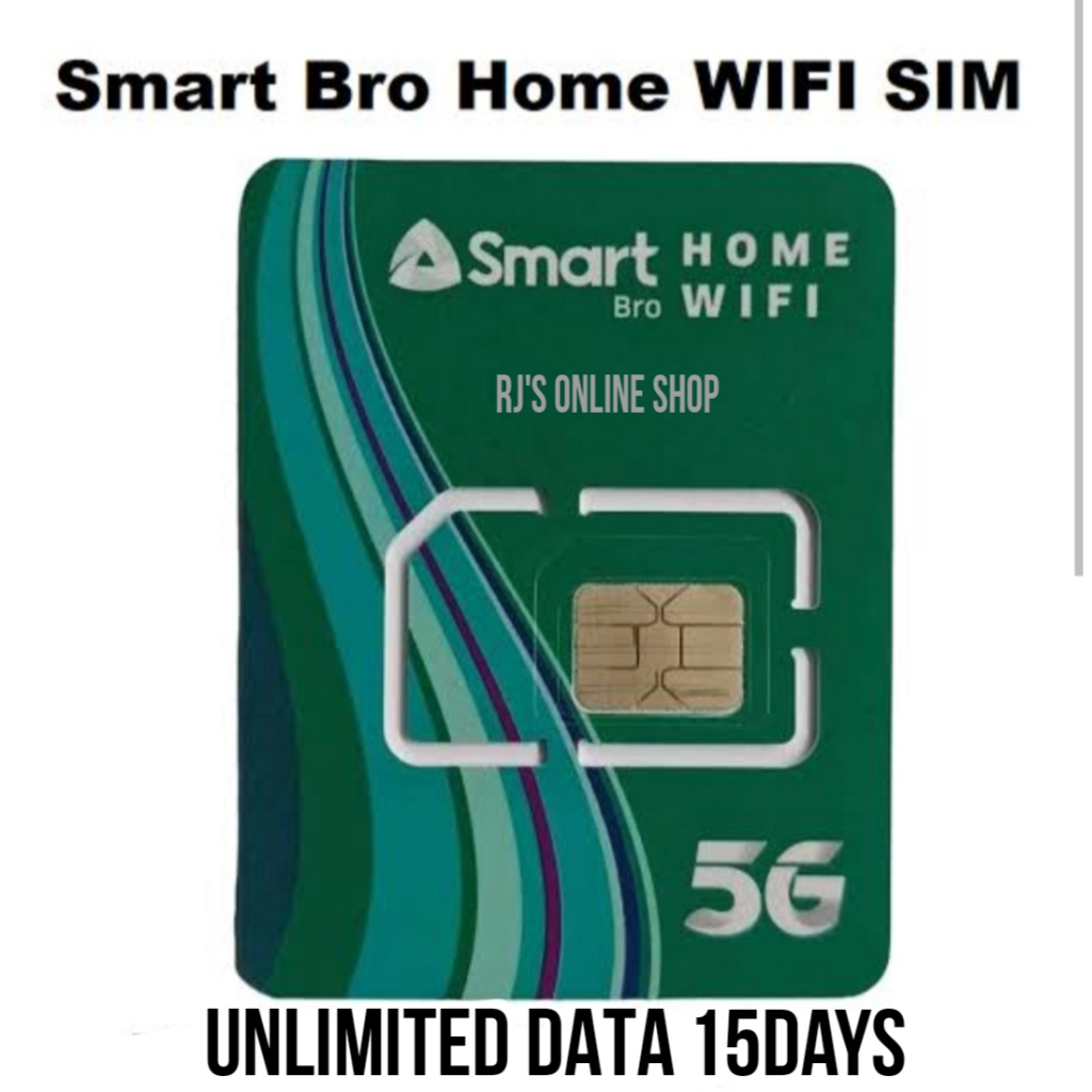 Smartbro Home Prepaid Wifi Sim Unlimited Data 15days | Shopee Philippines