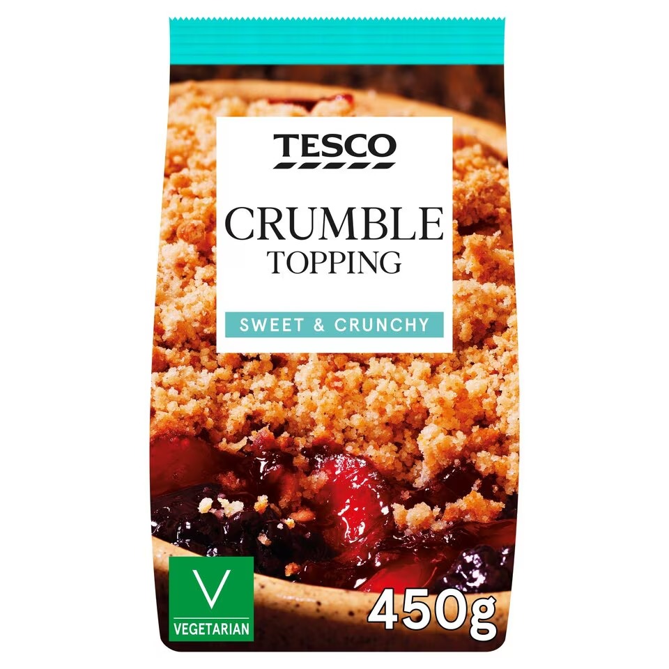 Tesco Family Size Crumble Mix 450g. Easy-to-use crumble mix, perfect ...