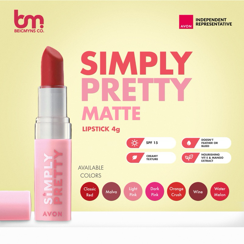 AVON Simply Pretty Matte Lipstick 4g. | Shopee Philippines