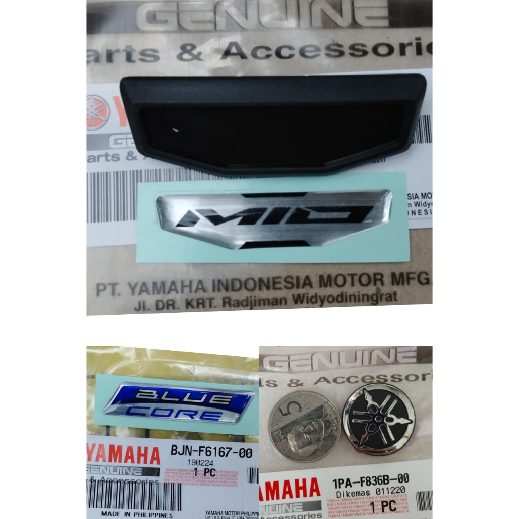 YAMAHA m3 MIO I 125 STICKERS EMBLEM ORIGINAL GENUINE BLUE CORE , YAMAHA ...