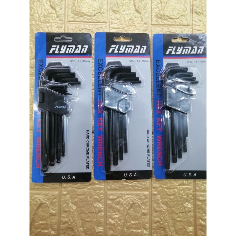 FLYMAN ALLEN WRENCH FLOWER, FLAT, BALL TYPE 1.5-10mm | Shopee Philippines