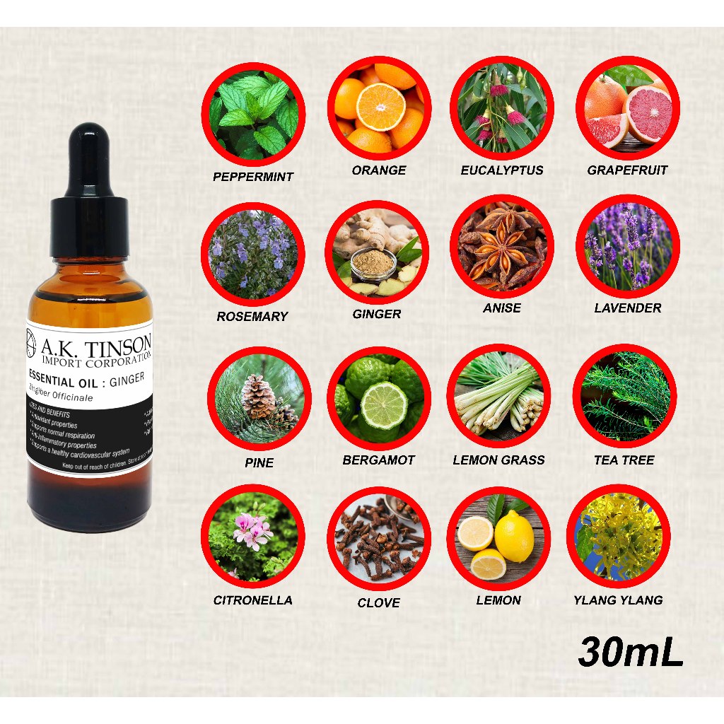 AK Essential Oil (30mL) with Dropper 100% Pure & Therapeutic Grade ...