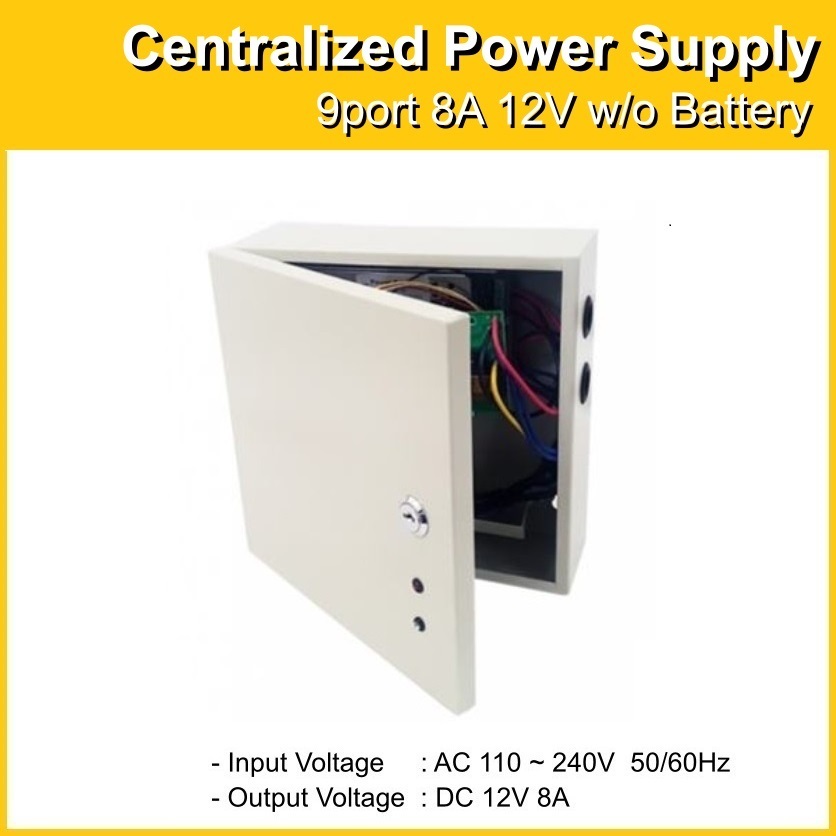 Centralized Power Supply 9port 8A 12V without battery and with Battery ...
