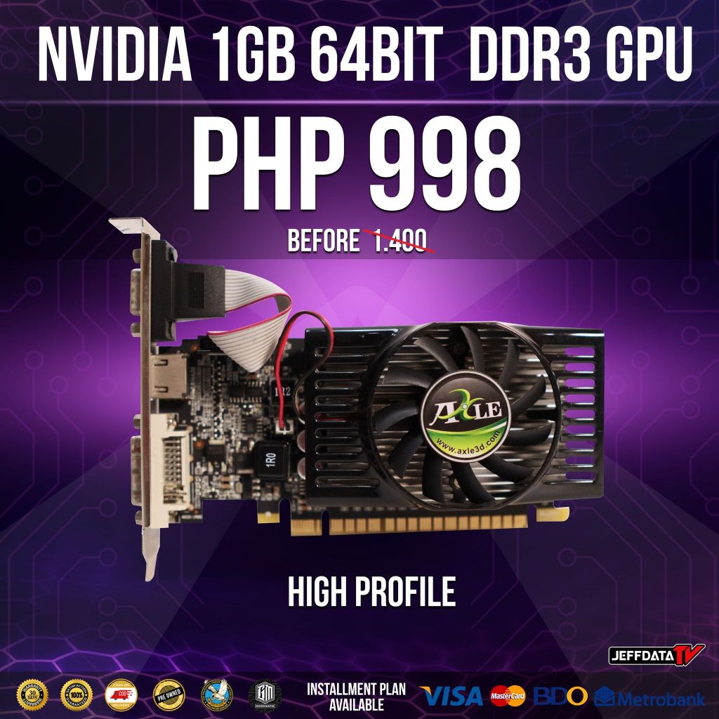 NVIDIA 1GB 64BIT DDR3 GPU | Shopee Philippines