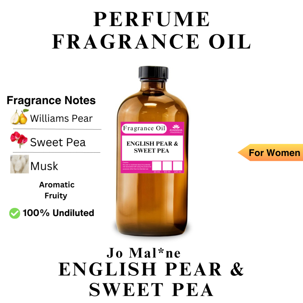 Perfume Fragrance Oil: ENGLISH PEAR & SWEET PEA by Jo Mal*ne | Shopee ...