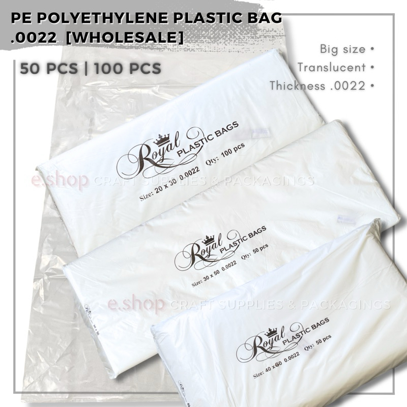PE Plastic Bag Polyethylene Big Plastic Bag (Makapal) .0022 - Wholesale ...