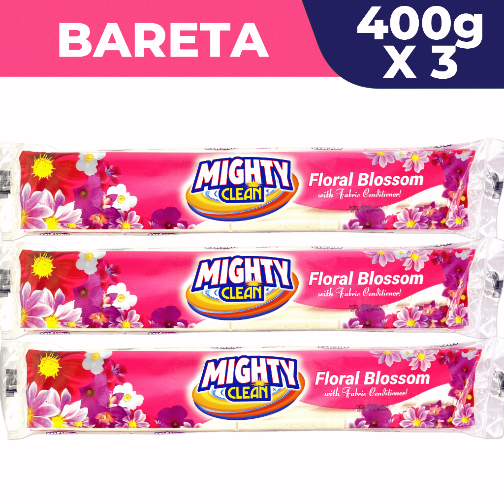 Mighty Clean Laundry Bar Soap Floral Blossom Spot Cleaner w/ FabCon ...