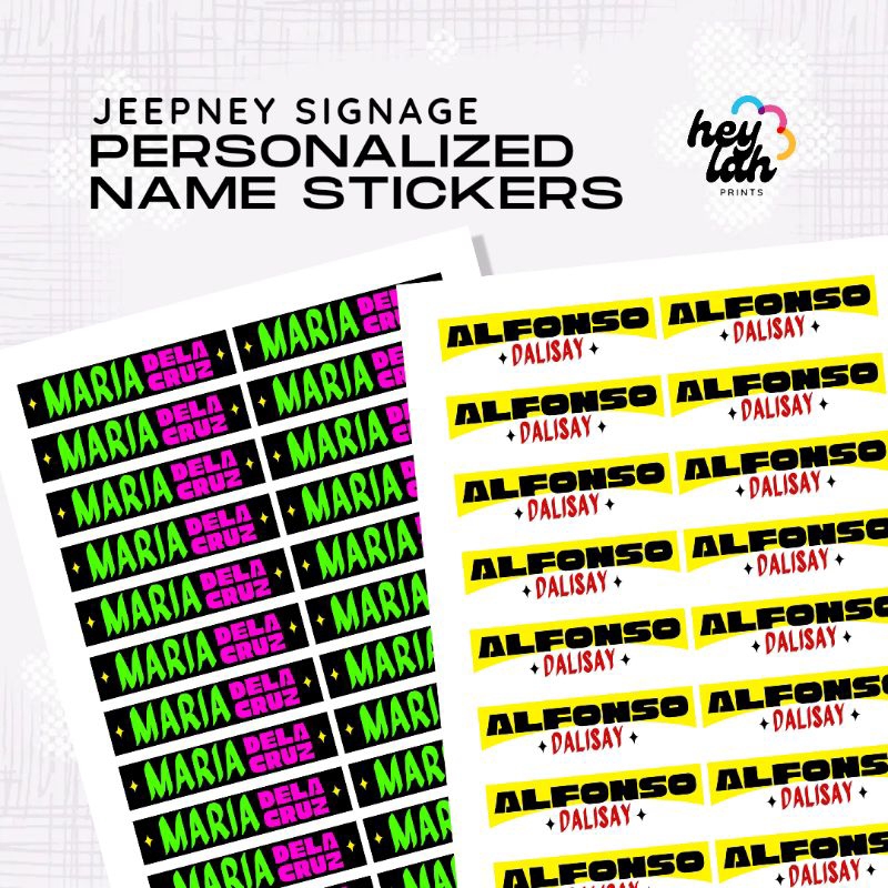 44pcs Jeep Name Stickers, Personalized Sticker Labels - 2 sticker ...