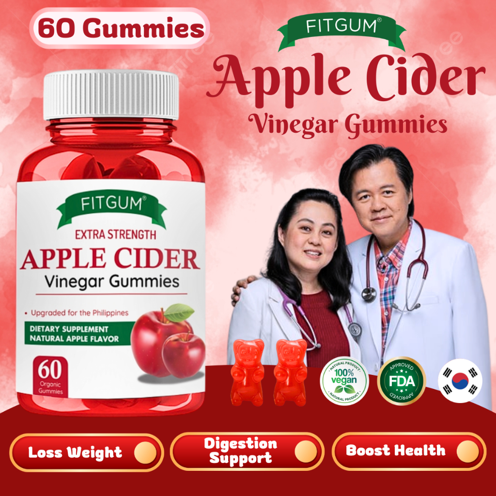 FITGUM Apple Cider Vinegar Gummies Original The Fun And Yummy Way To ...