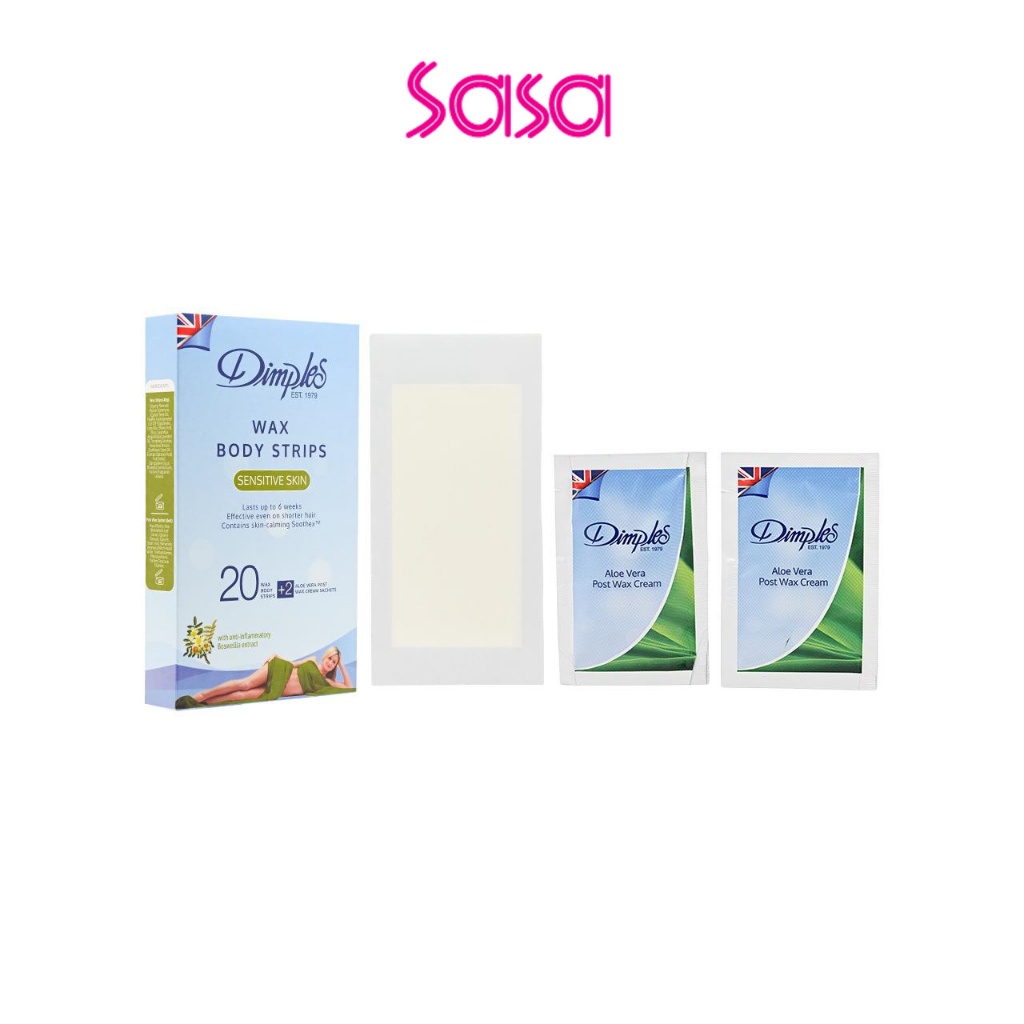 Dimples Wax Body Strips for sensitive skin (20+2pcs) | Shopee Philippines