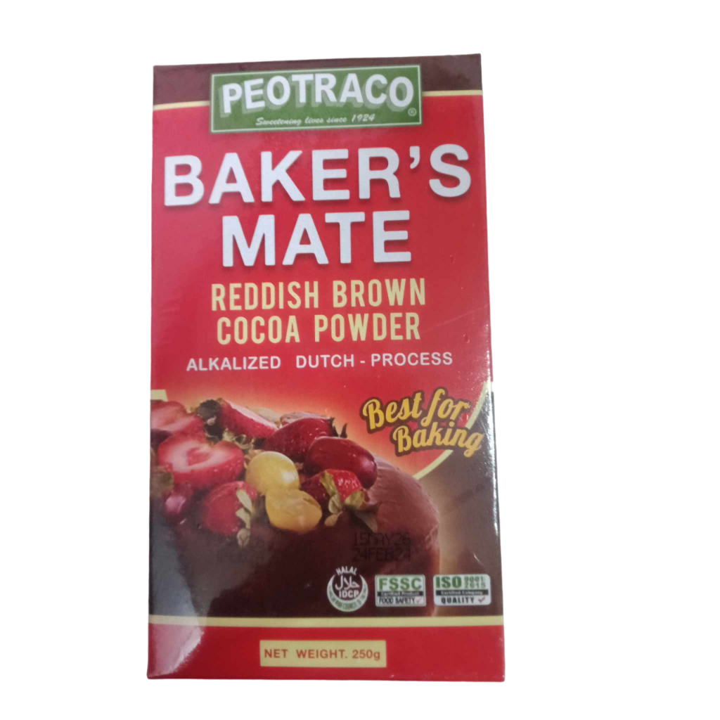Peotraco Baker's Mate Cocoa Powder 250g | Shopee Philippines