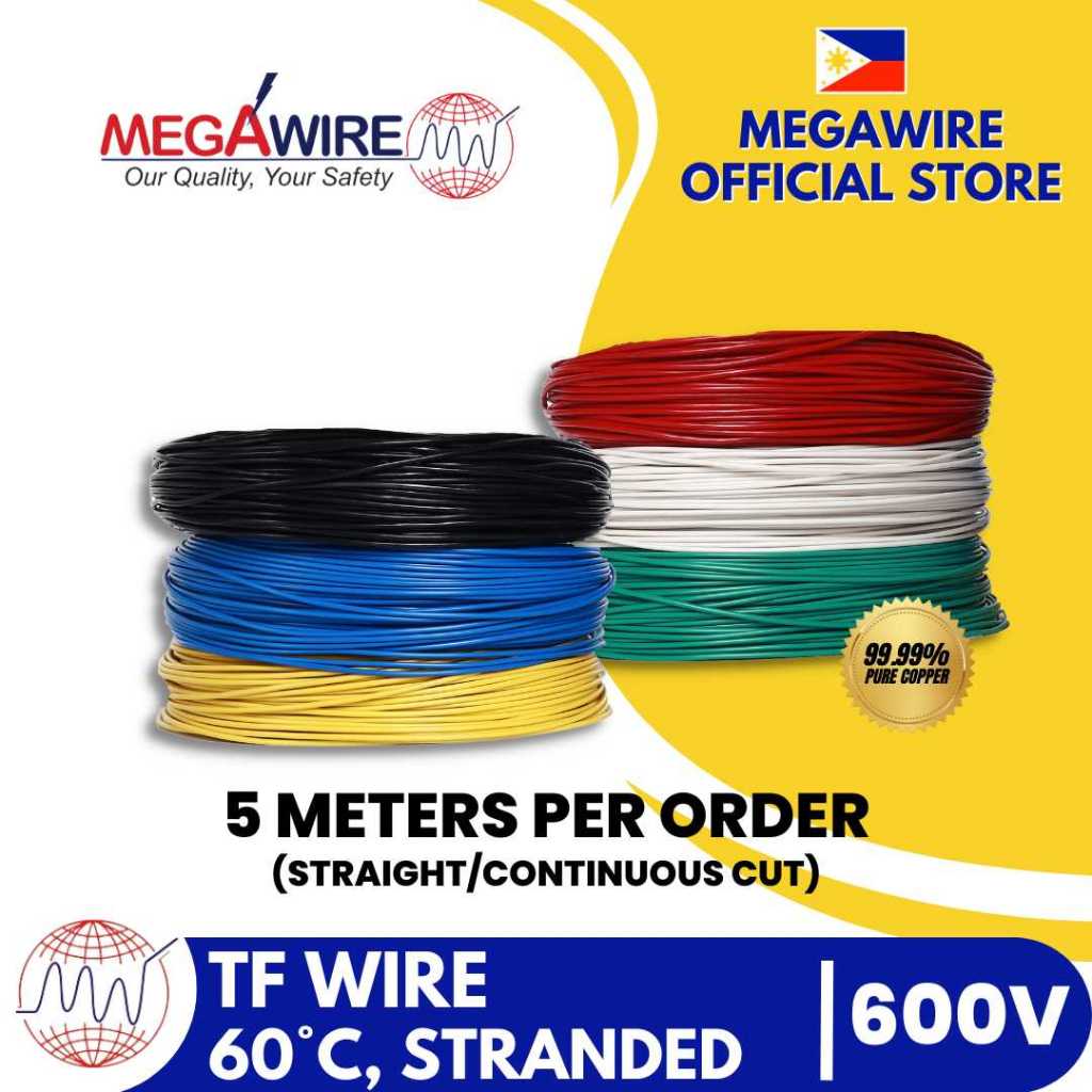 TF WIRE - 60°, 600V (5 METERS PER ORDER) - CONTINUOUS CUT | Shopee ...