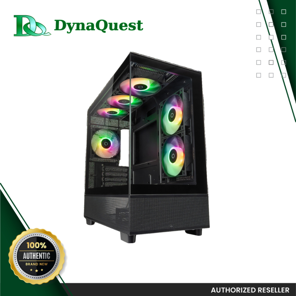 Tecware Infinity M ARGB Dual Tempered Glass mATX Case w/ 3x120mm ARGB ...