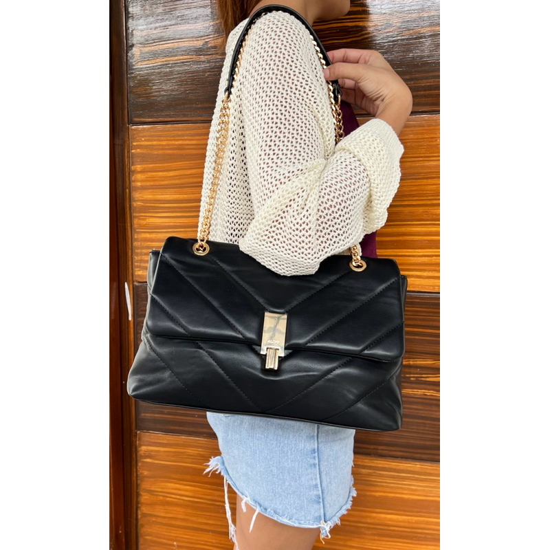 Original ALDO Rhiladia Satchel Crossbody Bag Black | Shopee Philippines