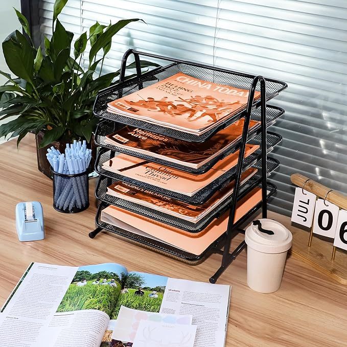 High Quality 4/5 Layer Mesh Desk Organizer Office A4 Paper Document ...