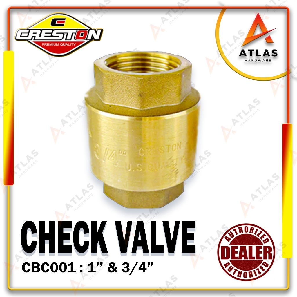 Creston brass check valves for 1" (CBC001) and 3/4" (CBC034) *ATLAS ...