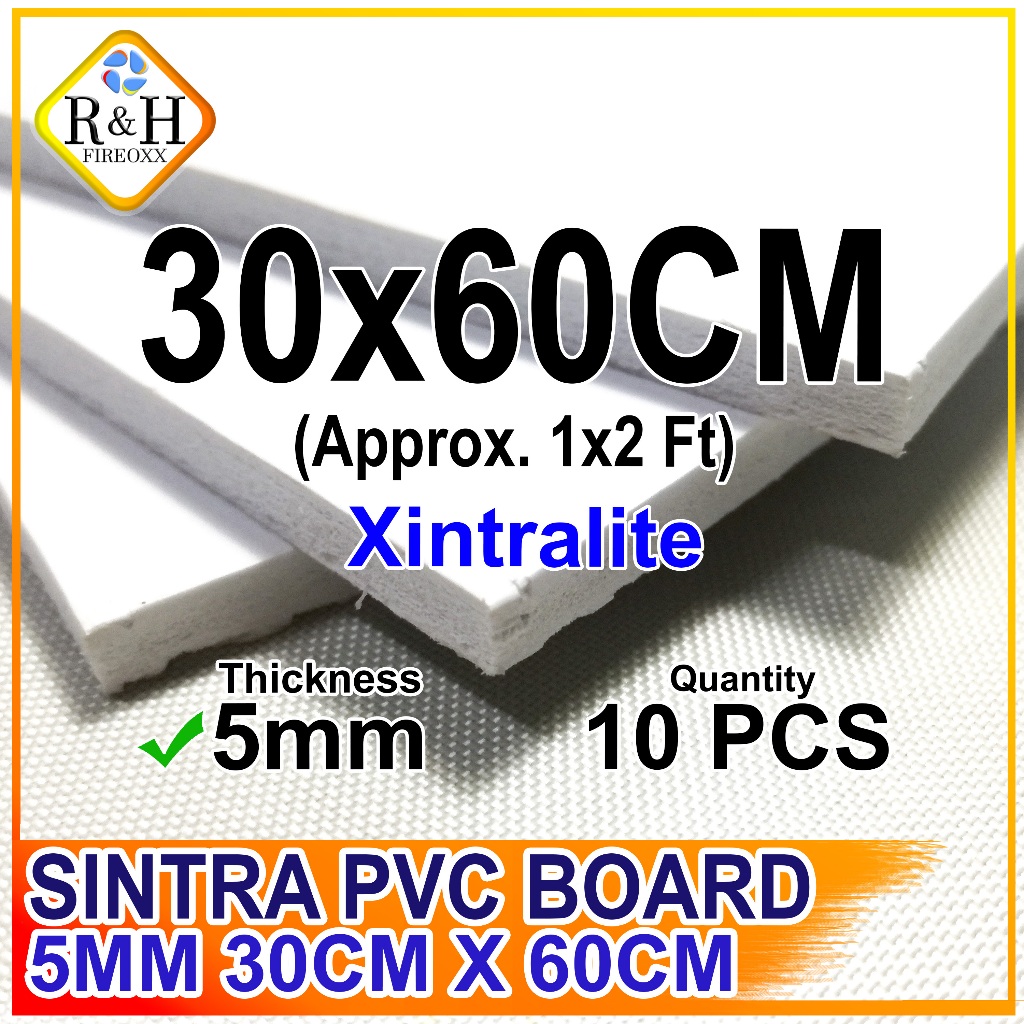 SINTRA PVC BOARD | 30x60cm 5mm Xintralite | 10 PCS | Shopee Philippines