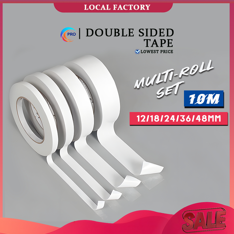 Double Sided Tape Muliti-rolls set - 10Meters High Adhesive, Strong ...