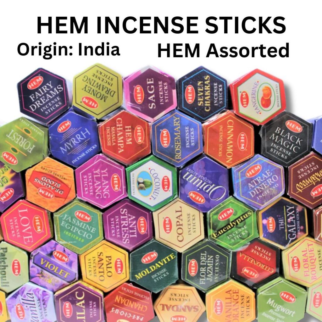 12 Box Assorted HEM Incense Sticks AUTHENTIC & IMPORTED HAND-ROLLED ...