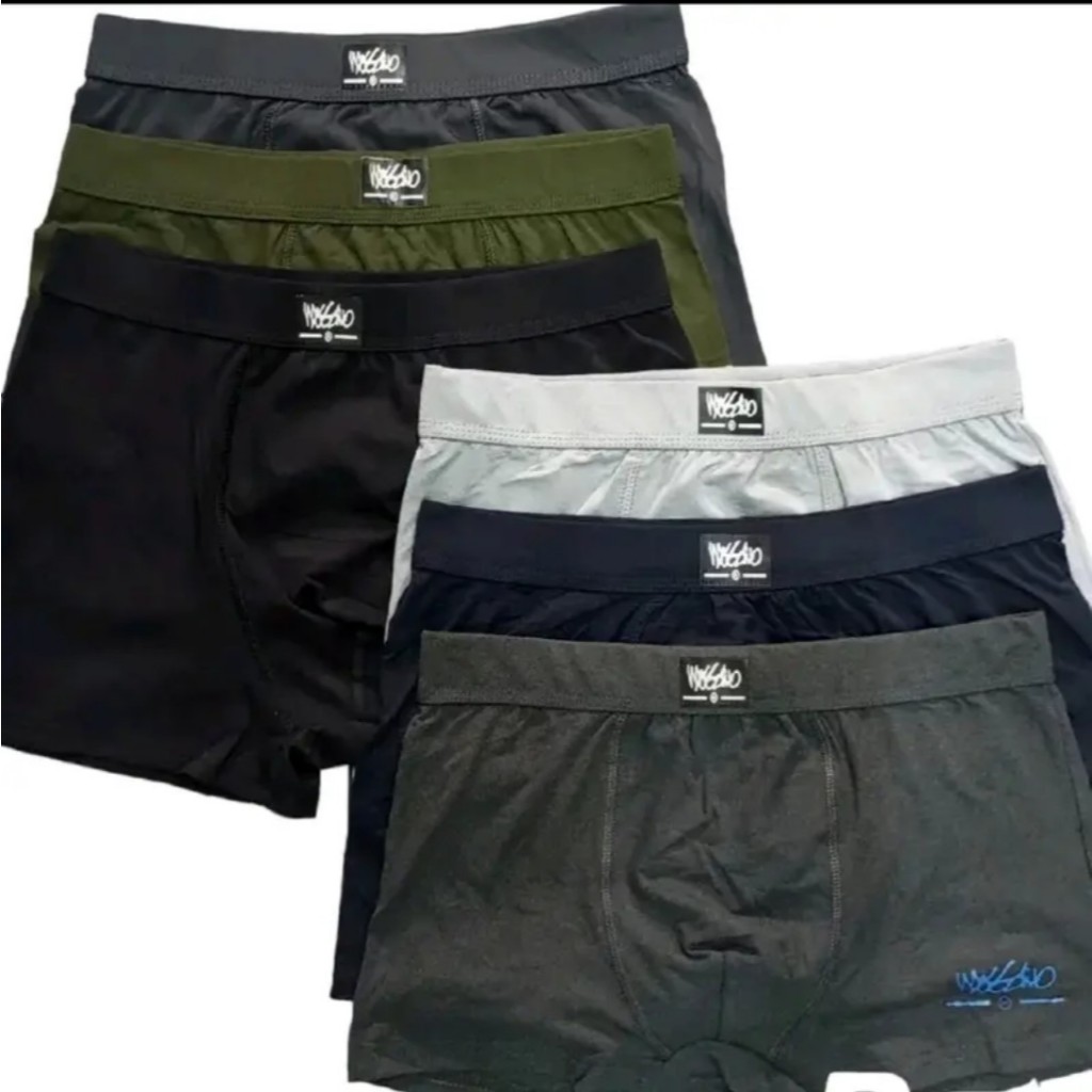 COD Men's Cotton Solid Color Boxer Briefs 6/12pcs(Brand Random ...