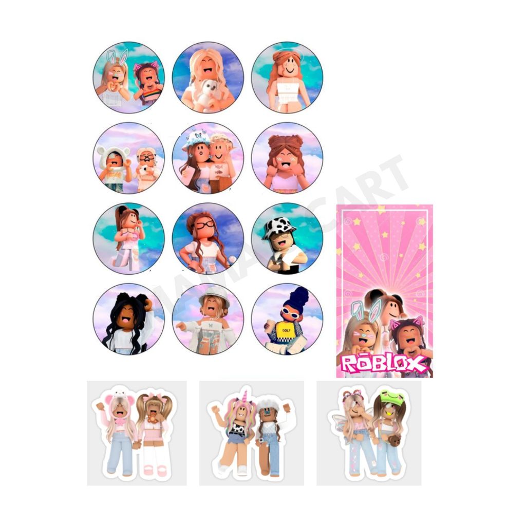 ROBLOX GIRL STICKERS – VIVID COLORS, PERFECT FOR NOTEBOOKS, BIRTHDAY ...