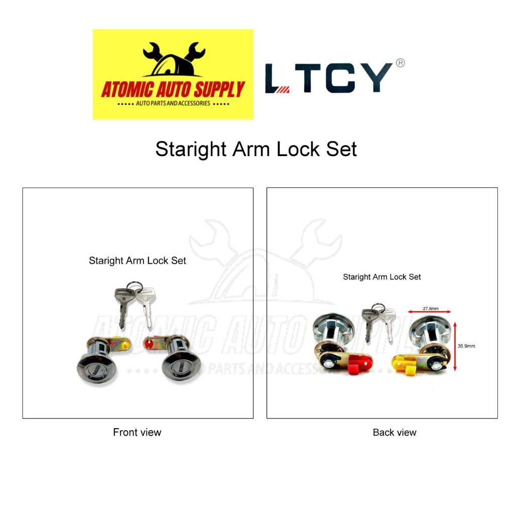 LTCY LT04026 STRAIGHT ARM LOCK SET WITH KEY FOR AUTOMOTIVE (SOLD AS SET ...